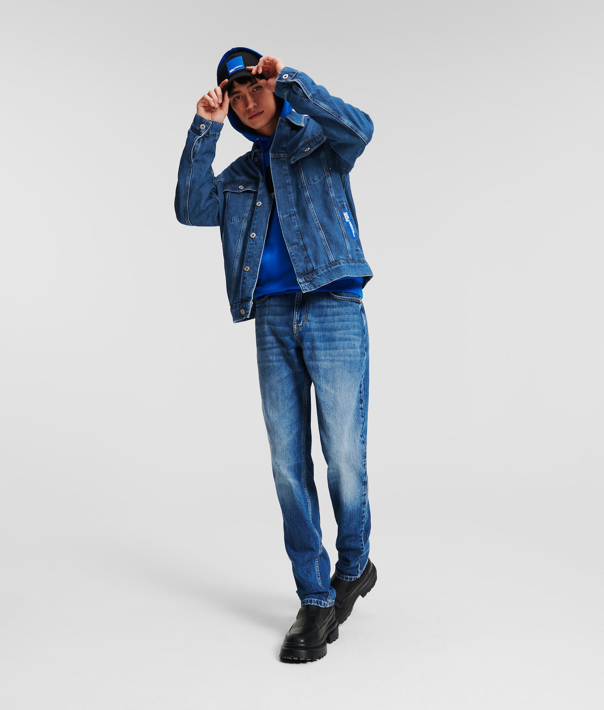 KARL LAGERFELD KARL LAGERFELD Regular-Fit Organic Cotton Denim Jacket